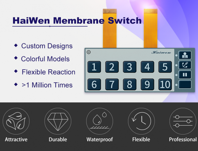 Gilbarco Tactile Membrane Switch Panel Membrane Keyboard Keypad With LED