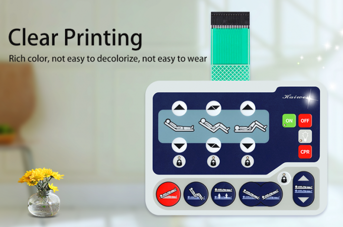 ROHS Keypad Membrane Switch Pantone Color Flexible Membrane Keypad