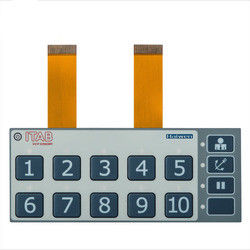 Emboss Buttons Waterproof Flexible Membrane Switches with LED